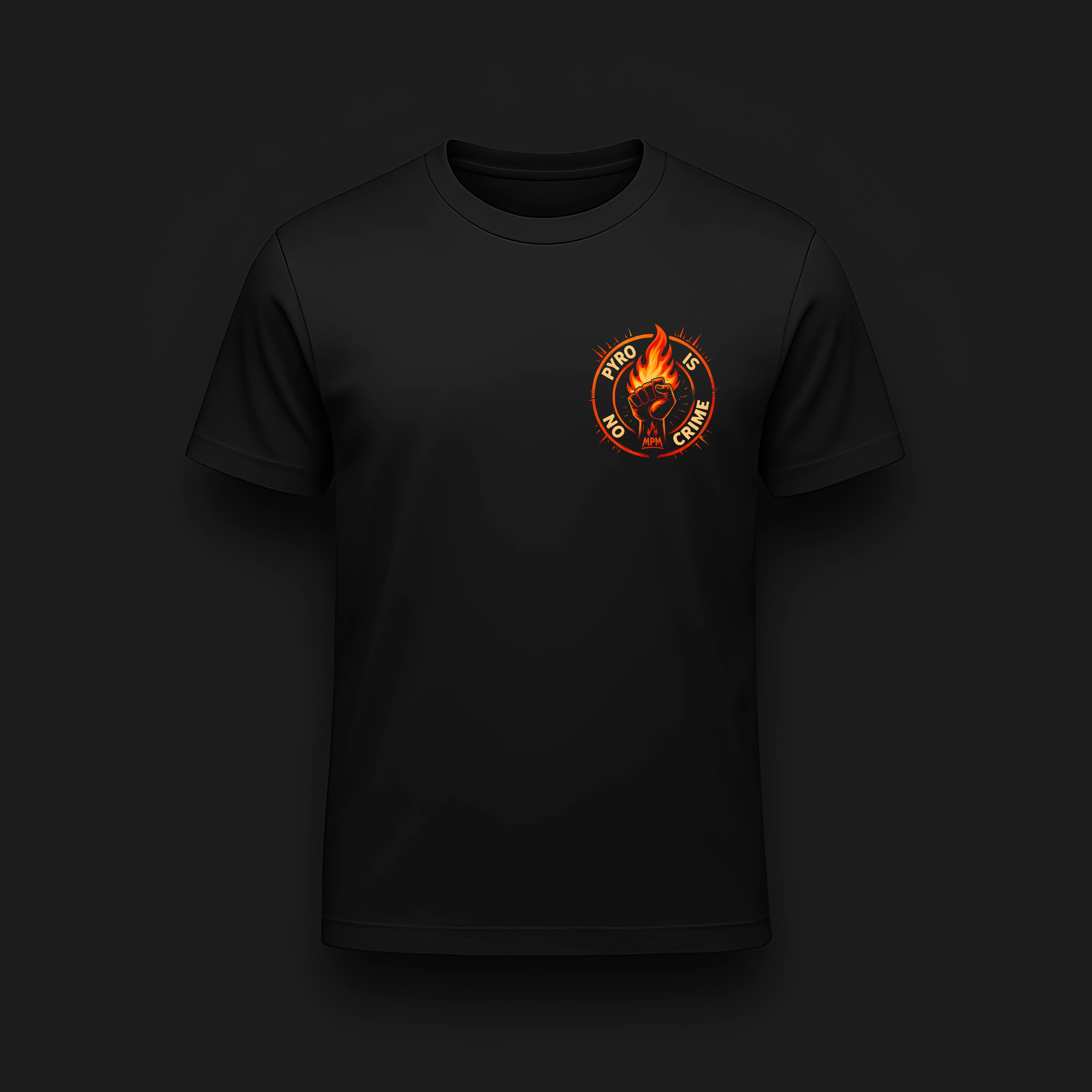 PYRO IS NO CRIME T-Shirt 2025 | Orange Edition | MrPyroManager Shop ...